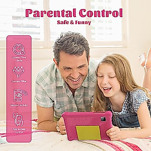 ANYWAY.GO Kids Tablet 7 inch Tablet for Kids Android 12 Tablet 2GB 32GB Children Learning Tablet, Parent Controls, Dual Camera, Kidoz Pre-Installed Tablet Kids with Case