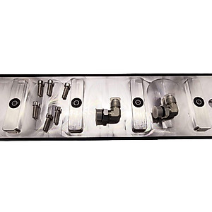 Billet Aluminum Tappet Cover Kit Replacement for 1989-2002 Cummins Diesel 5.9L 12v 24v Dual Port Ram VE44 P7100 Pumps (Silver)