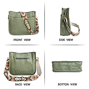 Handbag Tote Shoulder Bags Leather Handbags Shoulder Bucket Cross-body Purse Fashion Bags for Women (Green)