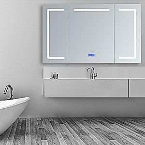 Lexora Home Lesina 60" x 36" LED Medicine Cabinet with Defogger