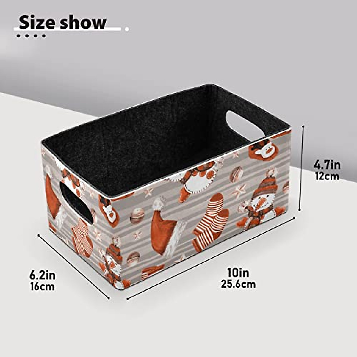 Christmas Snowman Storage Basket Felt Storage Bin Collapsible Towel Storage Convenient Box Organizer for Kids Bedroom Magazine