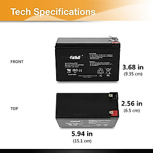 Casil Goldtop GT12080-HG 12v 8ah Battery for Fios F2 CA1280