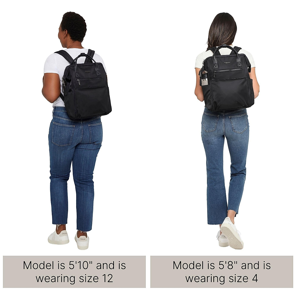 Baggallini womens Soho Backpack, Black, One Size US