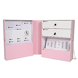 EightyNine Design Baby Keepsake Box, Baby Girl Memory Box for Keepsakes, including Paper Files and Stickers, perfect baby gift