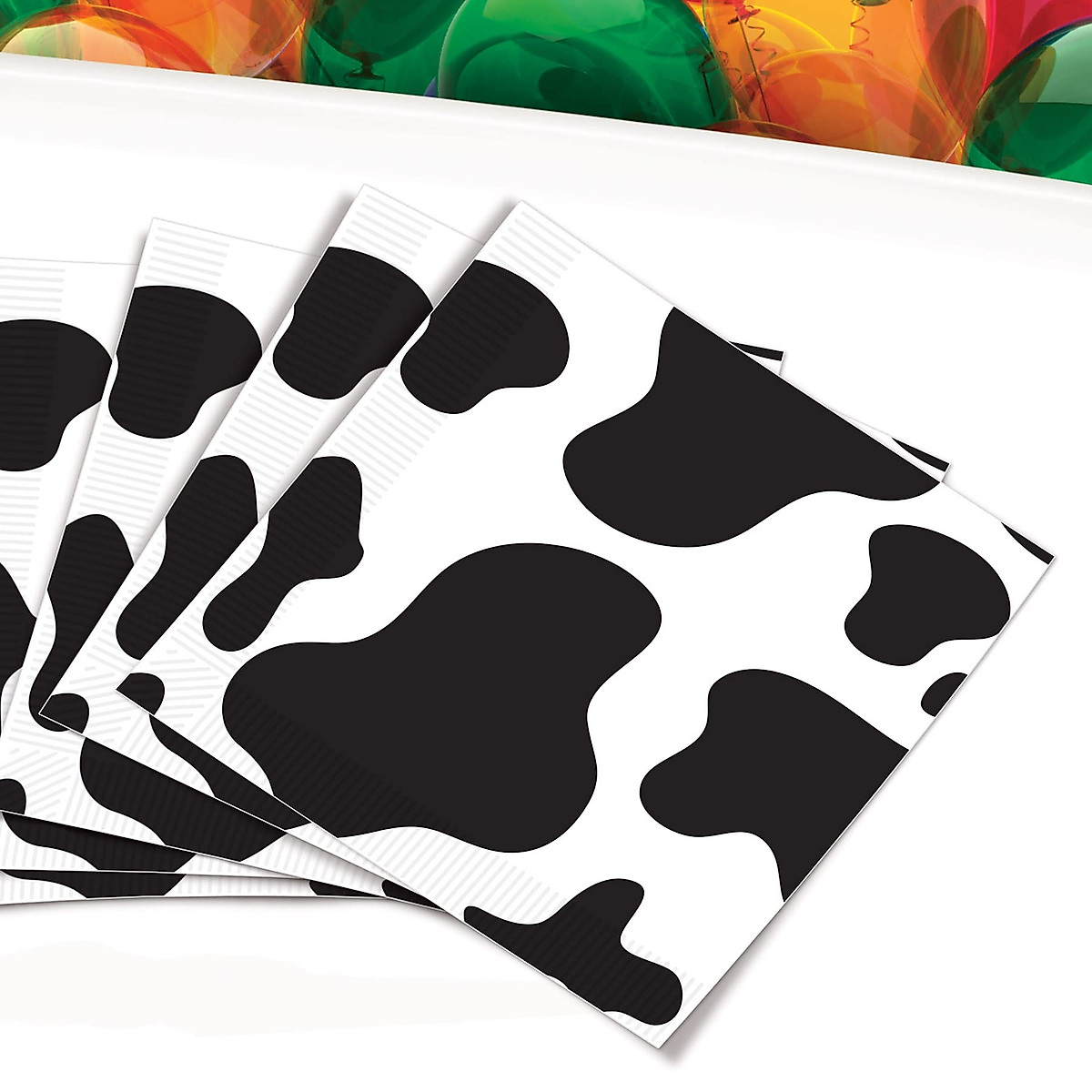 Beistle 16 Piece Cow Print Paper Napkins for Barnyard Animal Farm Birthday Party Supplies and Baby Shower Decorations
