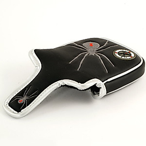 Spider High-MOI Mallet Putter Headcover, Heel Shaft, Black, Golf Head Cover