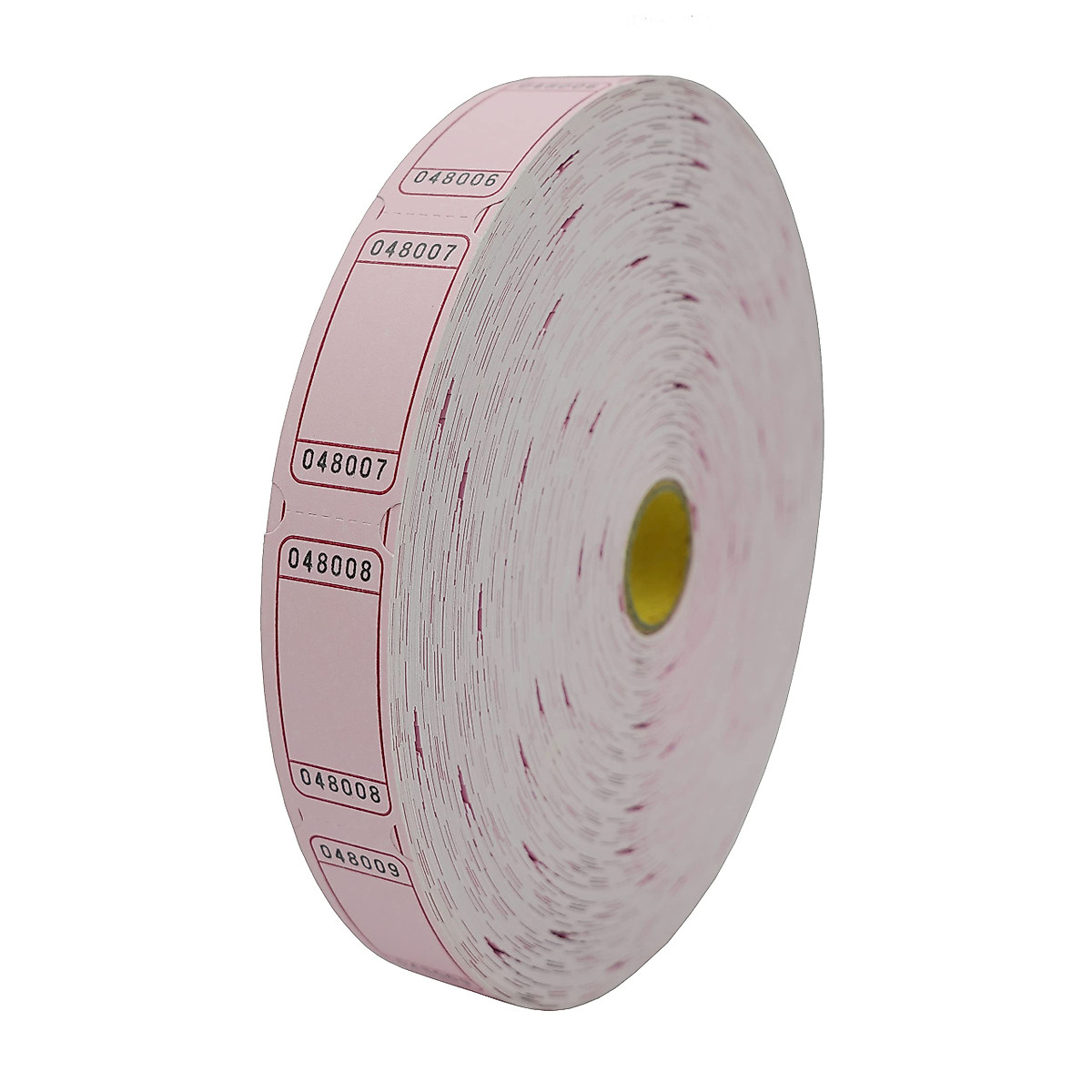 DNB 2000 Raffle Tickets - Single Roll 2000 Pcs per Roll 2 x 1 Inch Consecutively Numbered Blank Tickets for Entry/Events/Class Reward/Fundraiser/Prizes - Pink