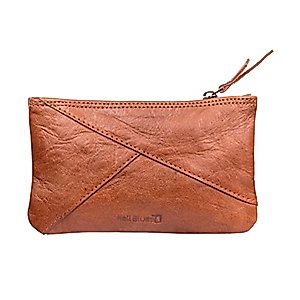 Hell Blues Genuine Leather Pencil Case Handmade Zippered Pouch Practical Pen Cases for Adults & Students - Unique Design ~ 8" x 5" inches
