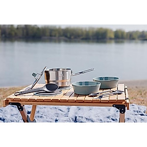 Stanley Wildfare Go 14-Piece Two Bowl Prep & Cook Set | 1.65 qt Saucepan with Fold & Lock Handle | Camping Essentials for Your Camp Kitchen