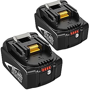 Gamrombo 2Packs Upgraded to 6.0Ah 18V BL1860B Li-ion Replacement Battery Compatible with Makita 18V Battery BL1815 BL1830 BL1835 BL1840 BL1850 BL1860 LXT400 194205-3 Fit Cordless Power Tools