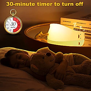 Cute Duck LED Night Light, 3 Level Dimmable Lying Flat Duck Night Light for Kids/Adult, Type-C Rechargeable Bedside Touch Night Lamp, Kawaii Stuff duck Lamp, Nightlight for Bedroom, Breastfeeding