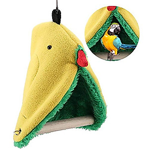 Bird Hammock, Snuggle Cave Happy Hut Bird Hideaway warm Bird Happy Tent Canary Cage Stand Perch Toy for all kinds of birds