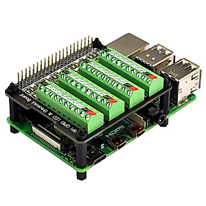 HCDC RPi GPIO Status LED & Terminal Block Breakout Board HAT for Raspberry Pi A+ 3A+ B+ 2B 3B 3B+ 4B