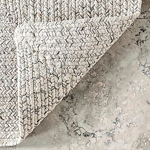 nuLOOM Wynn Braided Indoor/Outdoor Area Rug, 4x6, Ivory