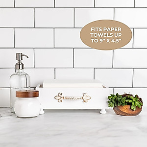 Guest Towel Holder Tray for Bathroom - Bathroom Napkin Holder Tray, Guest Towel Napkin Holder for Bathroom, Wood Bathroom Tray, Bathroom Disposable Hand Towel Holder, Guest Towel Tray,Toilet Tank Tray