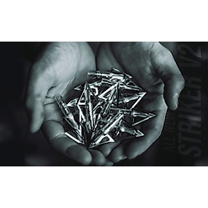 G5 Striker V2 Fixed 3-Blade Broadhead - Archery Hunting Steel Ferrule 100 Grain 1.25" Cutting Diameter Broadhead - Standard Version