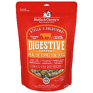 Stella & Chewy's – Stella’s Solutions Digestive Boost – Grass-Fed Beef Dinner Morsels – Freeze-Dried Raw, Protein Rich, Grain Free Dog Food – 13 oz Bag