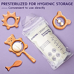 360 Count Breastmilk Storage Bags 6 OZ No Leak Zipper Seal Breast Milk Bags Disposable Double Opening Self Standing Pouches Freezer Milk Storage for Breastfeeding