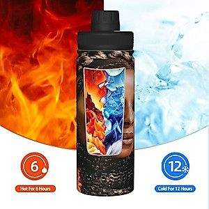 HIKTIEK Mary J Musics Blige Stainless Steel Insulated Tumbler Sports Water Bottle Hot and Cold Travel Cup 18oz