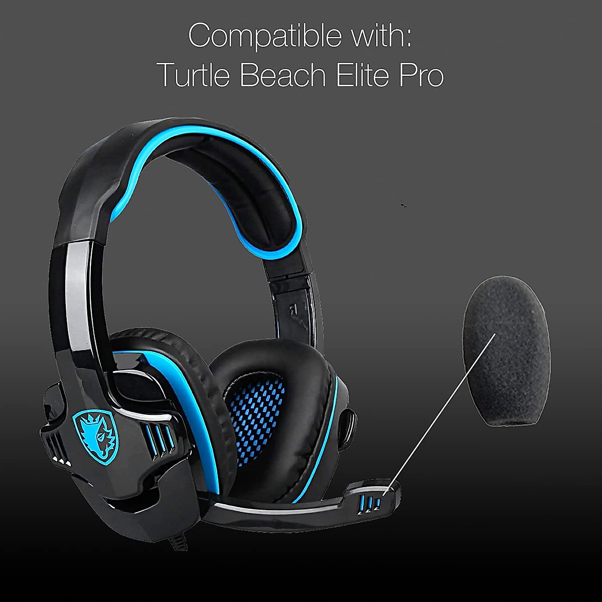 Foam Microphone Windscreens Covers 2 Pack I Compatible Gaming Headphones Mic - Turtle Beach Recon, Elite Pro, Sades SA708, Logitech Prodigy, Kotion G2000 by Global Teck