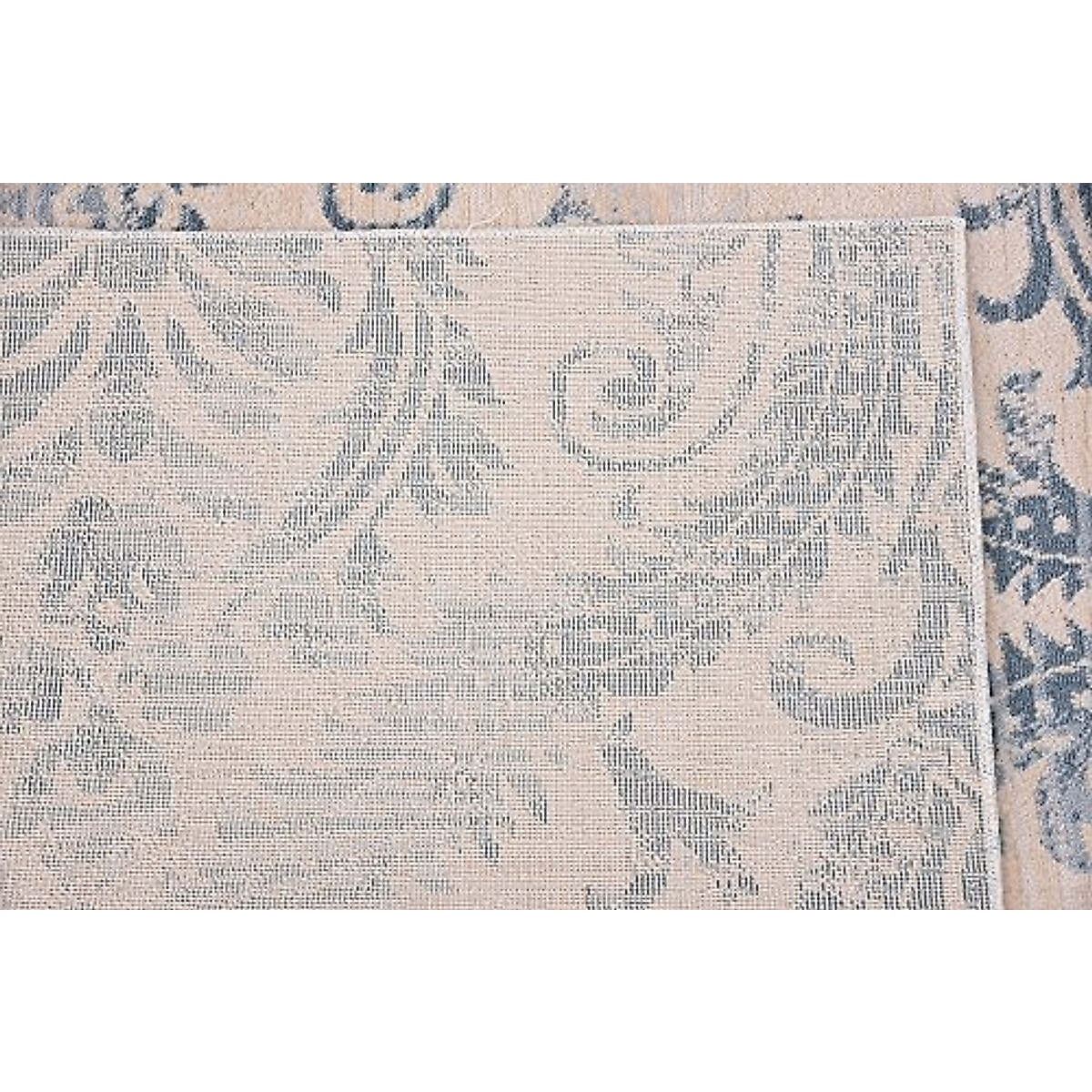 Unique Loom Paris Collection Pastel Tones Traditional Distressed Blue Area Rug (8' 0 x 10' 0)