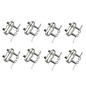 OTTFF 8 Sets Double Ended Conical Coupler with Cotter Body Clips Tapered Shear Pin Stage Lighting Truss Pipe Connector Par can Lights Trusses Replace Parts - F34 F33 Fit Pipe 50mm