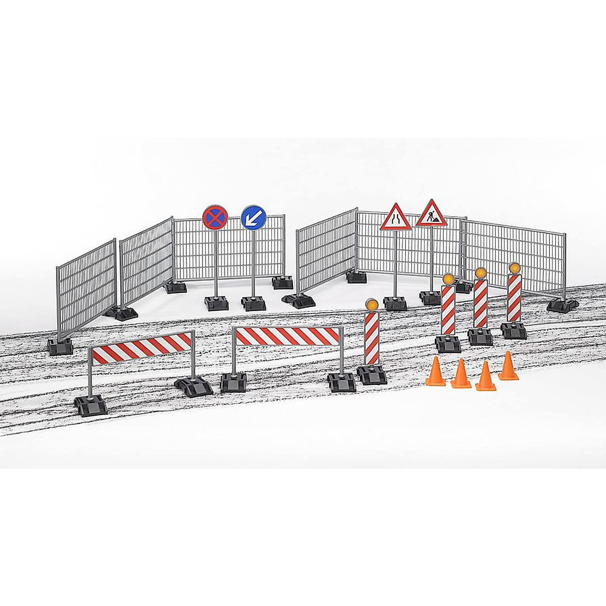 Bruder Construction Set: Railings, Site Signs and Pylons