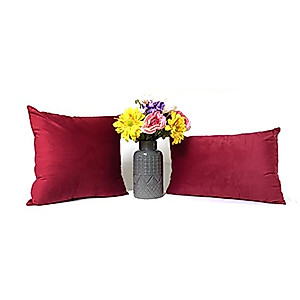 Norott Decorative Throw Pillow Vault Secret Pocket-6.5x10.5-Keep Items Private Safe Secure in Plain Sight-Beds-Couch-Sofa-Any Room-Travel Use- Square Crimson-17.5x17.5x6.5 inches