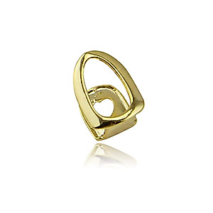 6PC 18K Plated Gold Grillz Mouth Teeth Top Tooth Single Grill Cap for Teeth Mouth Party Accessories Teeth Grills