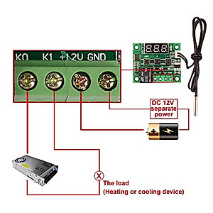 DaFuRui 3Pack W1209 Digital Temperature Controller Module，W1209 Temperature Controller Board Case with Waterproof NTC Probe -50~110℃ DC 12V Electronic Temp Control Module Switch