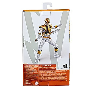 Power Rangers Lightning Collection 6-Inch Mighty Morphin Metallic White Ranger Collectible Action Figure Toy with Accessories, F3952
