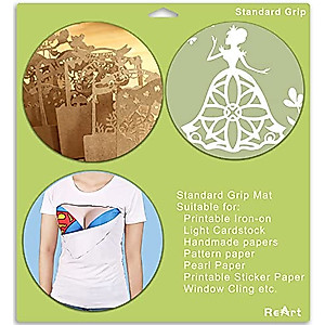 ReArt Cutting Mat for Cricut - StandardGrip 12x24 Inch 3 Packs and 12x12 Inch 5 Packs