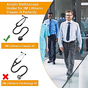 Beautyflier Stethoscope Holder Hip Clip Design for Littmann Classic III, Stethoscope Holder Hip Clip for Waist Belt, for Physicians Nurses and Students