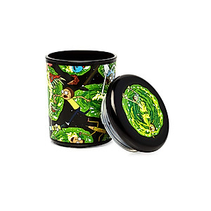 Rick and Morty Portal Container, 6 oz, Multiverse, Stash Jar, Rick Sanchez, Glass, Herbs & Spices, Portal Gun, Alternate Reality