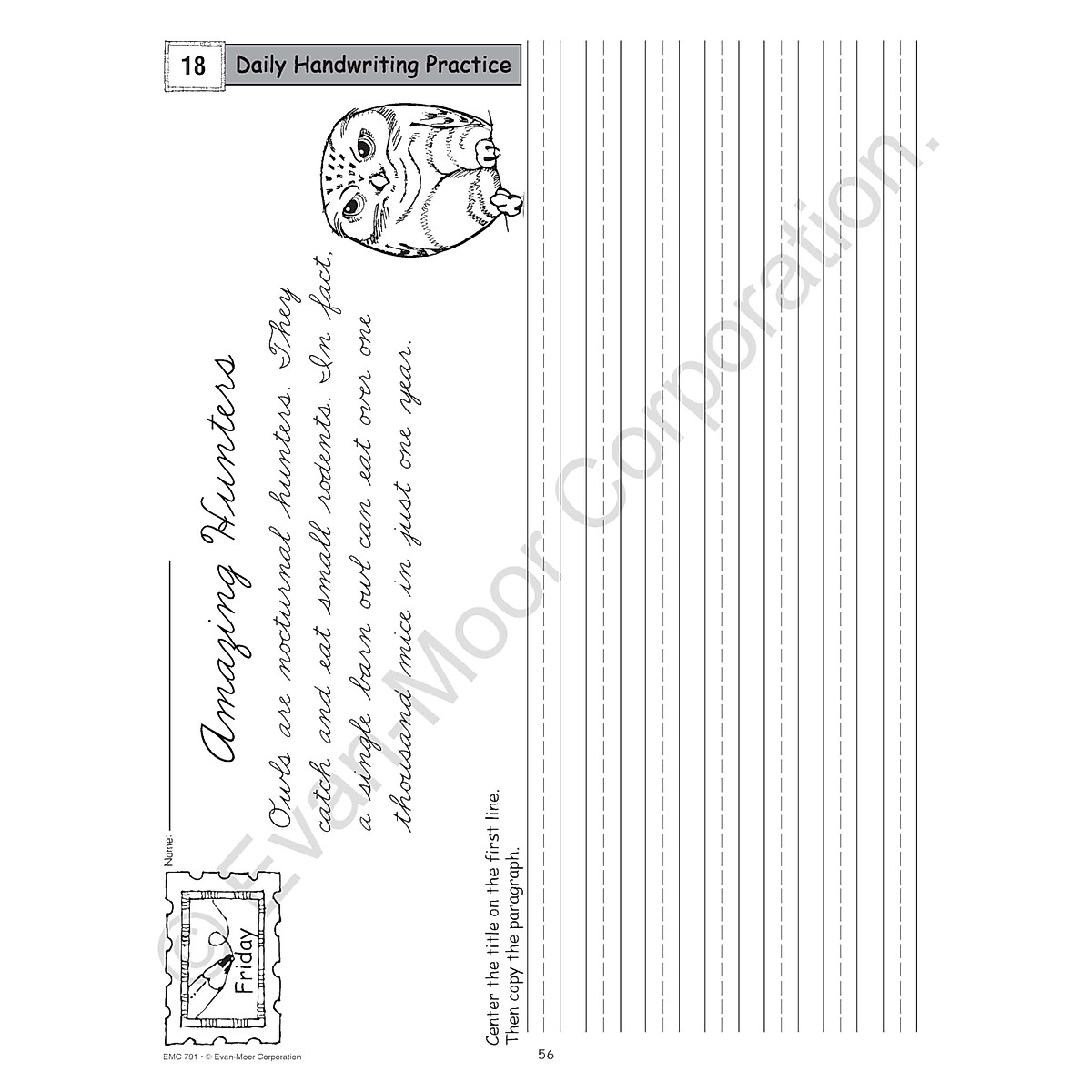 Evan-Moor® Daily Handwriting Practice Book: Traditional Cursive, Grades K-6