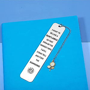 Inspirational Bookmark Spiritual Sunflower Gifts for Women Birthday Chriatmas Stocking Stuffers Graduation Gifts for Teen Girls Boys Daughter Son Best Friends BFF Back to School Coming of Age Gifts