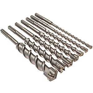 7 Piece Carbide Tipped BIT, Masonry Drill Bit Set, SDS Max!!!
