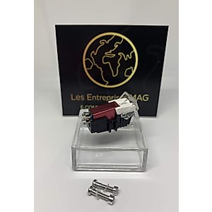 Cartridge + Diamond stylus for Pioneer PLX1000, PLX500, PL560, PL200, PL255 Red