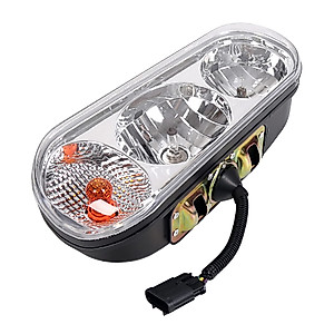 ECOTRIC  Universal Halogen Snow Plow Lights Kit Compatible with Boss Western Meyer Blizzard Curtis Snowdog