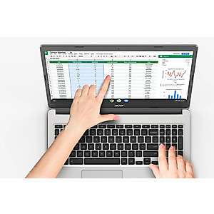 acer Chromebook 315,15.6" HD Display Laptop,Intel Celeron N4020(2.8GHZ), 4GB LPDDR4 RAM, 64GB eMMC SSD, Chrome OS, Silver, with Laptop Bag and TWE 64GB SD Card