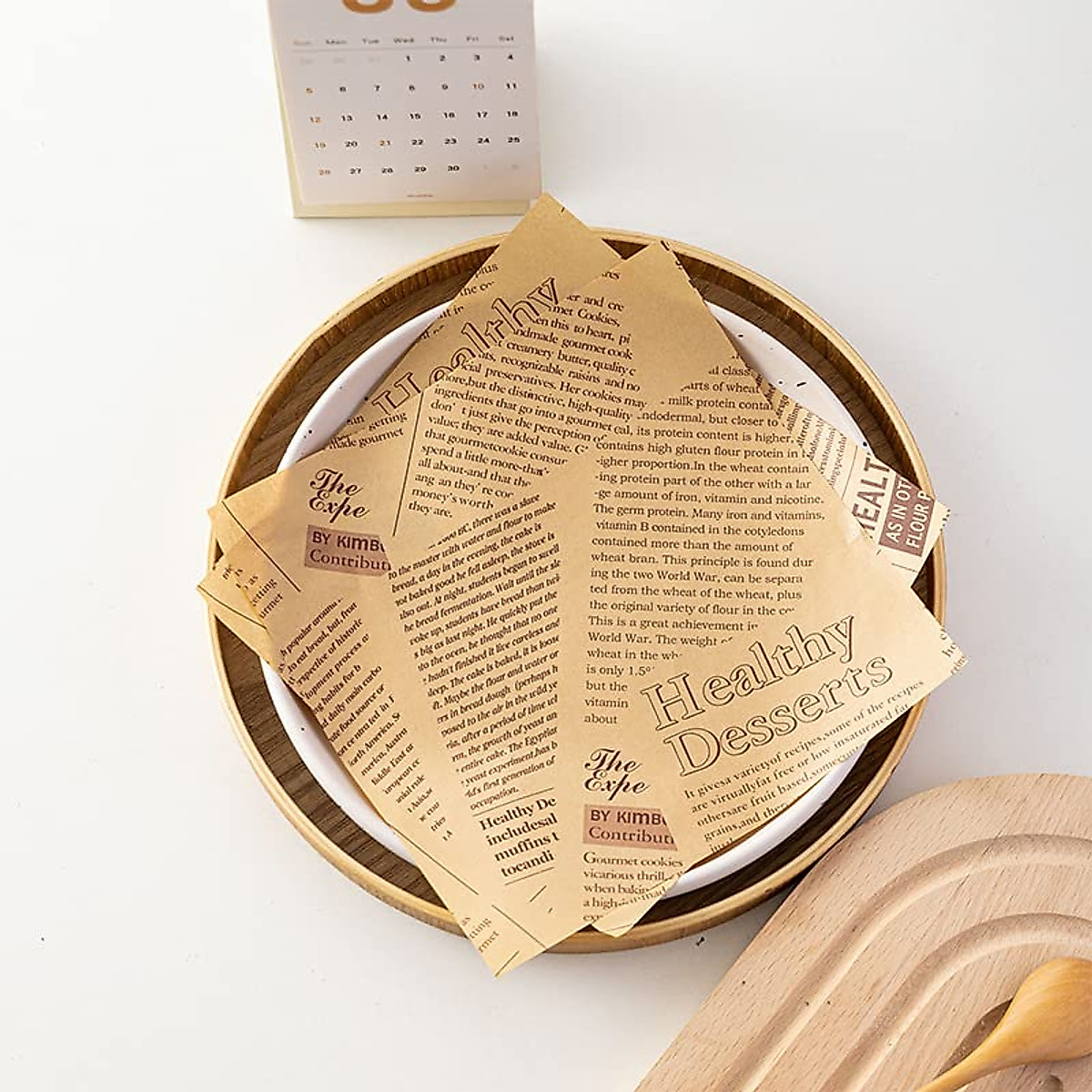 100Pcs Wax Paper Sheets for Food, Basket Liners Food Picnic Paper Sheets Greaseproof Deli Wrapping Sheets, 7 x 7 Inch (Pure white)