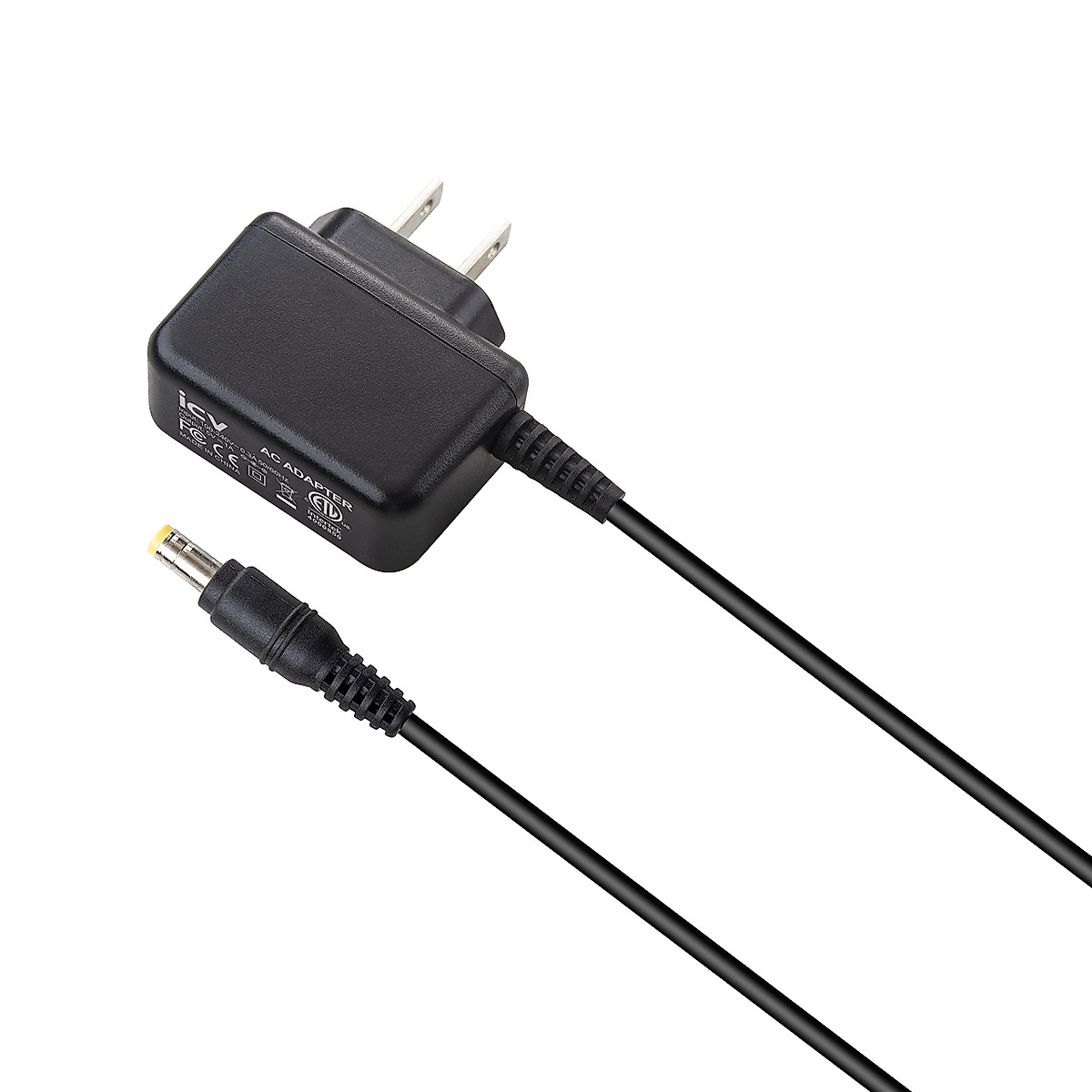 ICV 5V 1A Power Source Adapter, 5.5 x 2.1 mm DC Plug Power Supply Wall Charger for Security Camera DAC RCA Led Light Strips CCTV IP Camera Alarm System Receiver – Designed for Safety