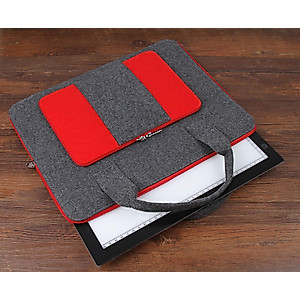 Storage Bag Felt Hand-held Shockproof 14.75 x 11.75 Inch 2.5 inch Thick for A4 Painting Light Pad Board Leaf Book Weeding Light Box (Plus Thick Size)