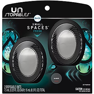 Febreze Unstopables Small Spaces, Plug in Air Freshener Alternative for Home, Fresh, Odor Fighter for Strong Odor, 8 Count, 4 Packs of 2