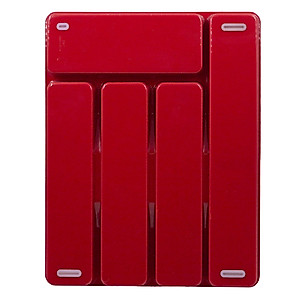 Glad Silverware Organizer Plastic Tray-Kitchen Cutlery Holder for Flatware and Utensil Drawers, Red