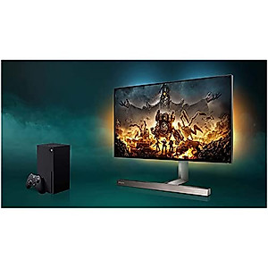 PHILIPS Momentum 279M1RV 27" HDR 600 Gaming Monitor with Nano IPS, 4K @ 120Hz (PC up to 144Hz), 1 ms, USB-C PD 65 Watts, NVIDIA G-SYNC/Gaming Console Compatible, Ambiglow, 4Yr Advance Replacement