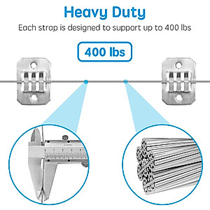 Furniture Anchors (6 Pack) Metal Anti Tip Furniture Straps for Baby Proofing Adjustable Child Safety Wall Furniture Anchors Kit