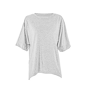 Fanway&EC Women's Short Sleeve T Shirts Crewneck Oversized Tee Casual Summer Tops Loose Fitted (White,Medium,Medium,US,Alpha,Adult,Female,Regular,Regular)
