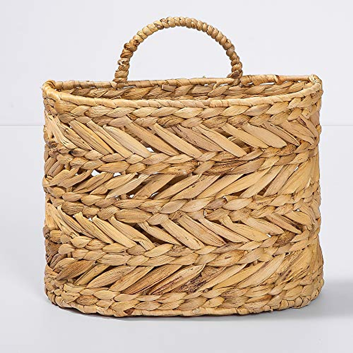 Artera Wicker Hanging Basket - 30cm x 13 cm Small Woven Fern Hanging Basket Flower Plants, Water Hyacinth Woven Basket