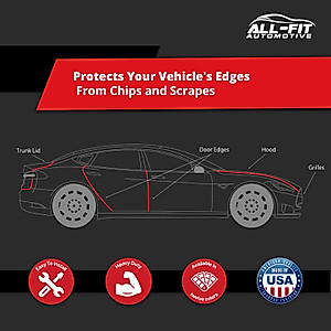 All-Fit Automotive Car Door Edge Protector – Universal DIY Edge Trim to Prevent Scratches & Dings – Flexible Adhesive Molding Trim for Cars, Trucks & SUVs (10 Ft)